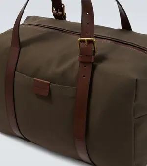 Giorgio Armani Leather-trimmed Canvas Duffle Bag