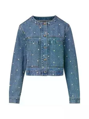 Veronica Beard Lowry Bezel-stud Denim Jacket