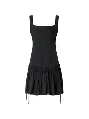 Pinko Mini Square-neck Ruffled Dress - Black
