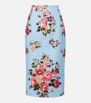 Dolce & Gabbana Floral Cotton Pencil Skirt - Multicoloured