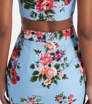 Dolce & Gabbana Floral Cotton Pencil Skirt - Multicoloured