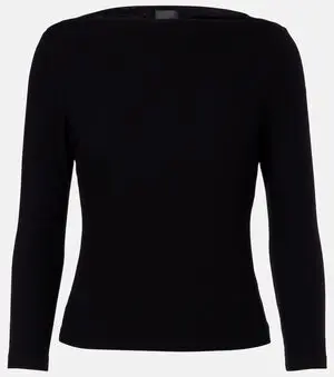 LESET Lauren Jersey Top - Black