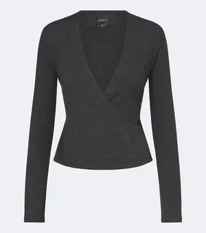 LESET Lauren Jersey Top Grey