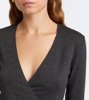 LESET Lauren Jersey Top - Grey