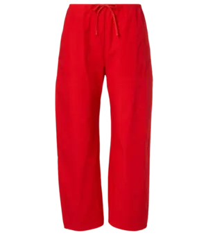 LESET Kyoto Cropped Cotton Pants - Red