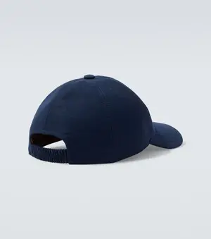 Zegna Embroidered Cotton Baseball Cap - Blue