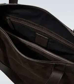 Zegna Leather Duffle Bag