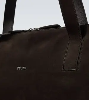 Zegna Leather Duffle Bag