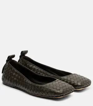 Bottega Veneta Square Toe Flats For Women