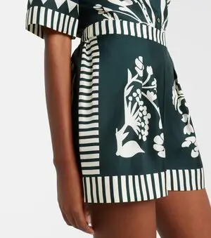 ERES Arjun Printed Silk Twill Shorts - Black
