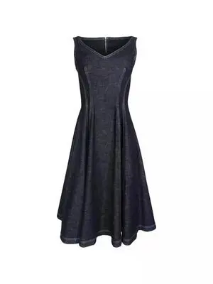 Marni V-neck Sleeveless Midi Dress - Blue