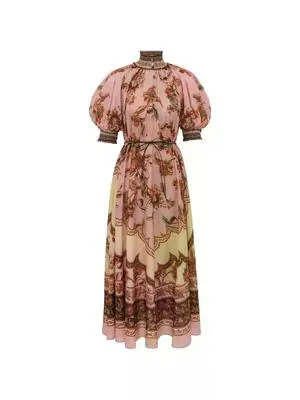 Zimmermann Aster Billow Floral Print Dress - Pink