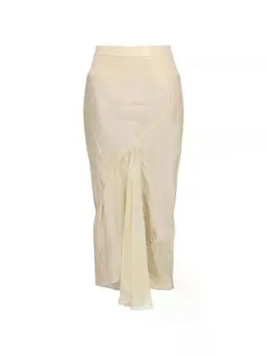 Rick Owens A-line Bias-cut Midi Skirt