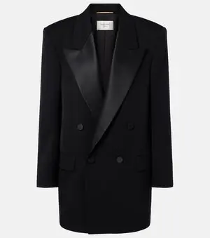 Saint Laurent Double-breasted Oversized Wool Blazer