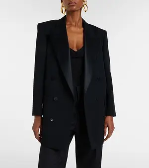 Saint Laurent Double-breasted Oversized Wool Blazer