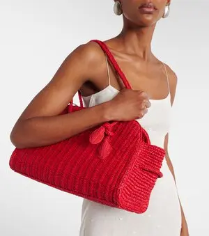 Jacquemus Turismo Small Raffia Bowling Bag