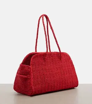Jacquemus Turismo Small Raffia Bowling Bag