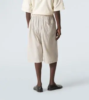 LEMAIRE Cotton-blend Bermuda Shorts - Beige