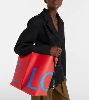 Loewe Bilbao Large Leather Bucket Bag - Red