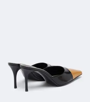 Magda Butrym Leather Pointed Toe Mules - Black