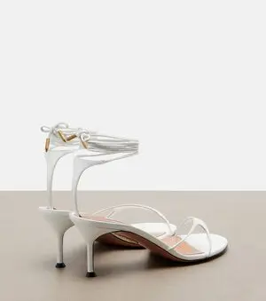AQUAZZURA Leather Bikini Sandals - White