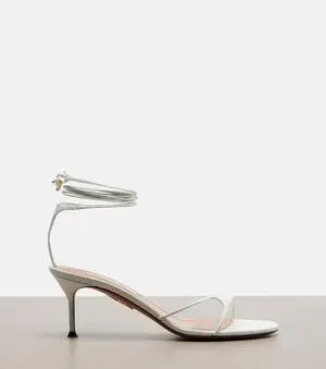 AQUAZZURA Leather Bikini Sandals - White
