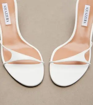 AQUAZZURA Leather Bikini Sandals - White
