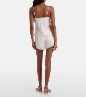 Posse Perla Lace-trimmed Shorts - Pink
