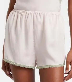 Posse Perla Lace-trimmed Shorts - Pink