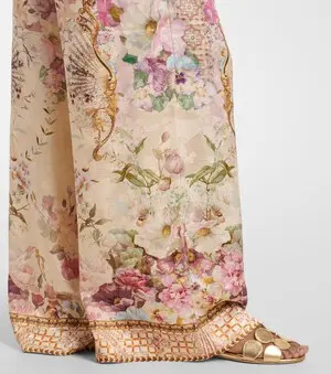 Camilla Printed Wide-leg Pants