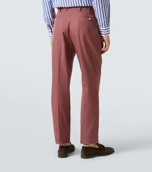 Dunhill Cotton Straight-leg Pants - Red