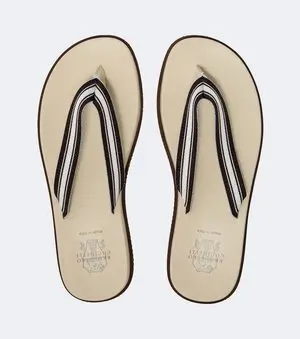 Brunello Cucinelli Striped Thong Sandals