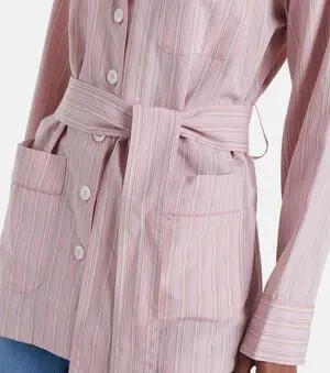 Dolce & Gabbana Belted Striped Shirt