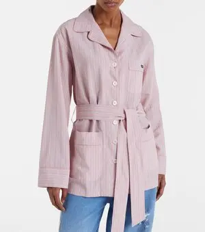 Dolce & Gabbana Belted Striped Shirt