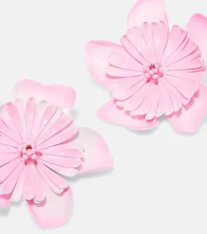 Chloé Floral Clip-on Earrings - Pink
