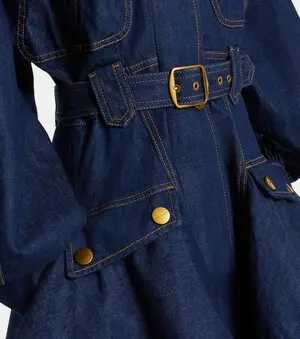 Zimmermann Luna Belted Denim Minidress