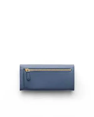 Prada Large Saffiano Leather Wallet - Blue