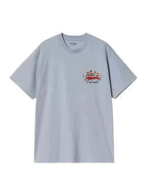Carhartt Work In Progress Ss Crab Paint T-shirt - Blue