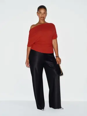 REFORMATION Iris Knit Top Es - Red