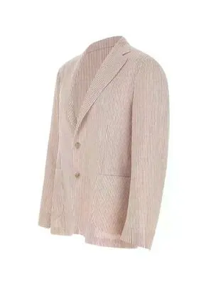BARBA NAPOLI Easy J Striped Patch-pocket Blazer - Neutrals