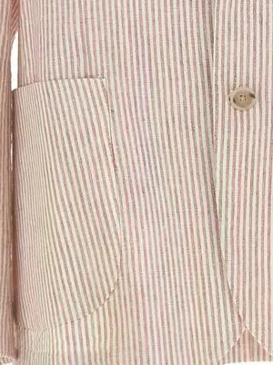 BARBA NAPOLI Easy J Striped Patch-pocket Blazer - Neutrals