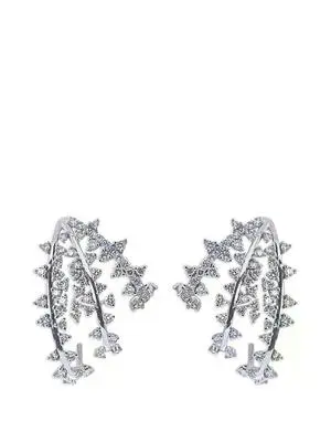 ANANYA Diamond Tri-hoop Earrings - Silver