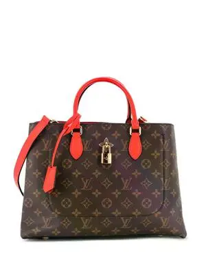 LOUIS VUITTON Flower Monogram Canvas Tote Bag - Brown