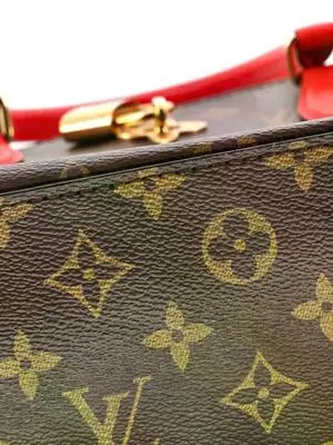 LOUIS VUITTON Flower Monogram Canvas Tote Bag - Brown