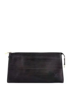 LOUIS VUITTON Pochette Accessoires Epi Leather Clutch Bag - Black