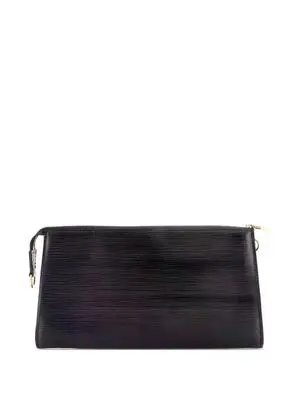 LOUIS VUITTON Pochette Accessoires Epi Leather Clutch Bag - Black