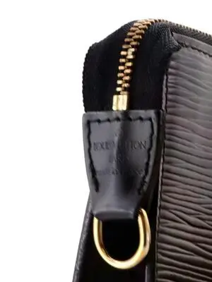 LOUIS VUITTON Pochette Accessoires Epi Leather Clutch Bag - Black