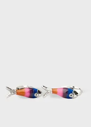 Paul Smith Artist Stripe Fish' Cufflinks