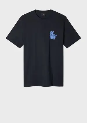 Paul Smith Navy 'never Assume Bunny' Print T-shirt