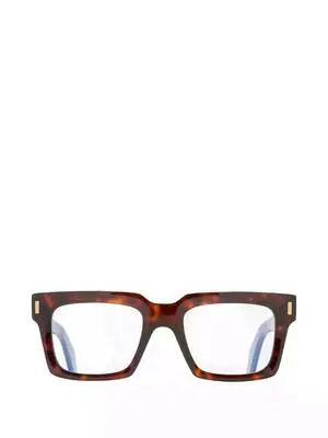 CUTLER & GROSS Geometric Frame Glasses - Brown